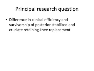 Journal club cr vs ps tkr | PPTX
