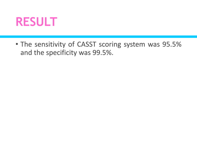 Clinical assessment scoring system for tracheostomy (CASST) criterion ...