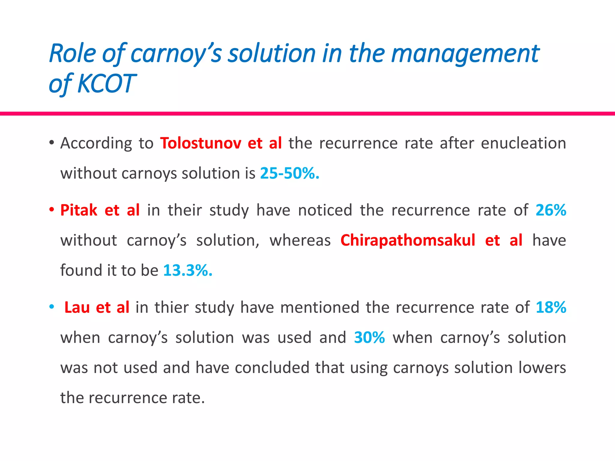 CARNOY’S SOLUTION AS A SURGICAL MEDICAMENT IN THE TREATMENT OF ...