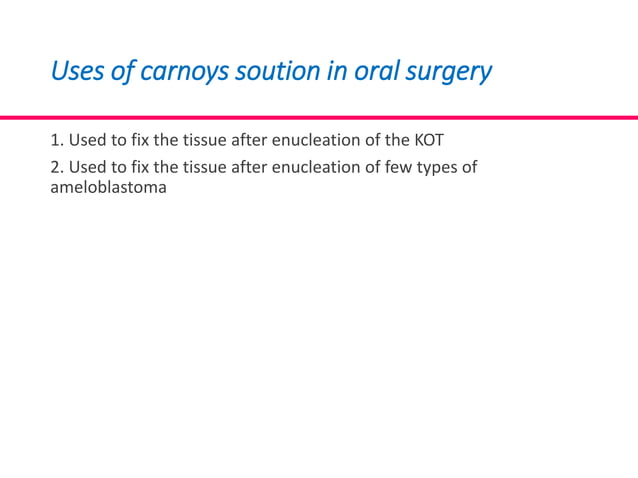CARNOY’S SOLUTION AS A SURGICAL MEDICAMENT IN THE TREATMENT OF ...