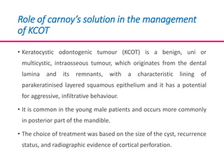 CARNOY’S SOLUTION AS A SURGICAL MEDICAMENT IN THE TREATMENT OF ...
