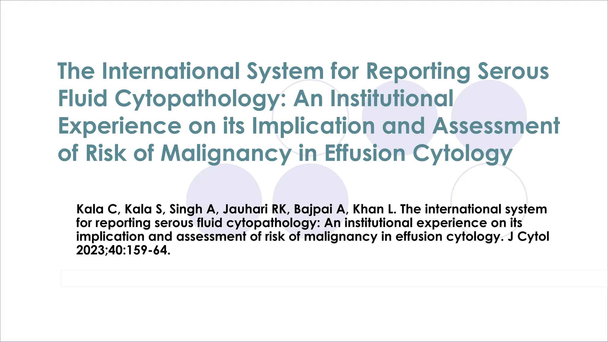 serous fluid cytology -international system | PPTX
