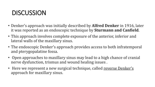 JOURNAL CLUB 2 endoscopic reverse denkers approach.pptx