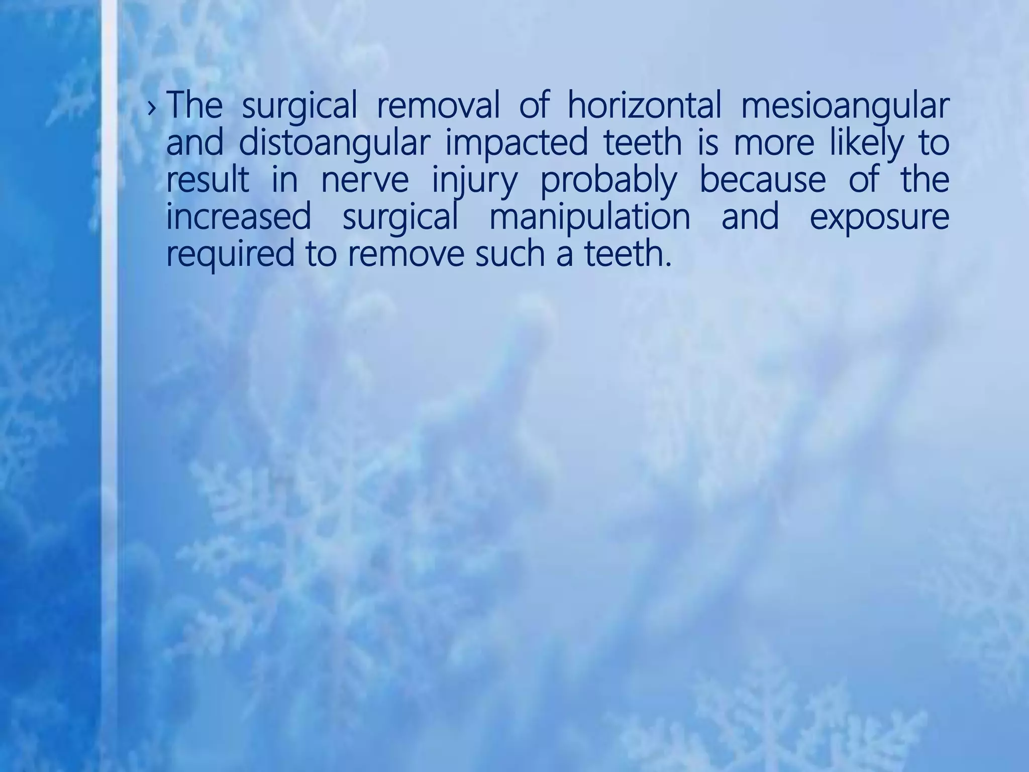Assessment of lingual nerve injury using different surgical variables ...