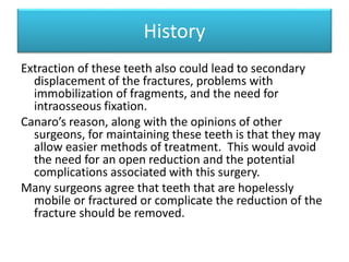 Teeth in fracture line | PPTX