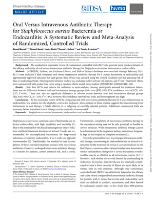 Infective endocarditis and bacteremia with staph infections | PDF