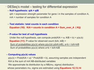 DESeq Paper Journal club | PPT