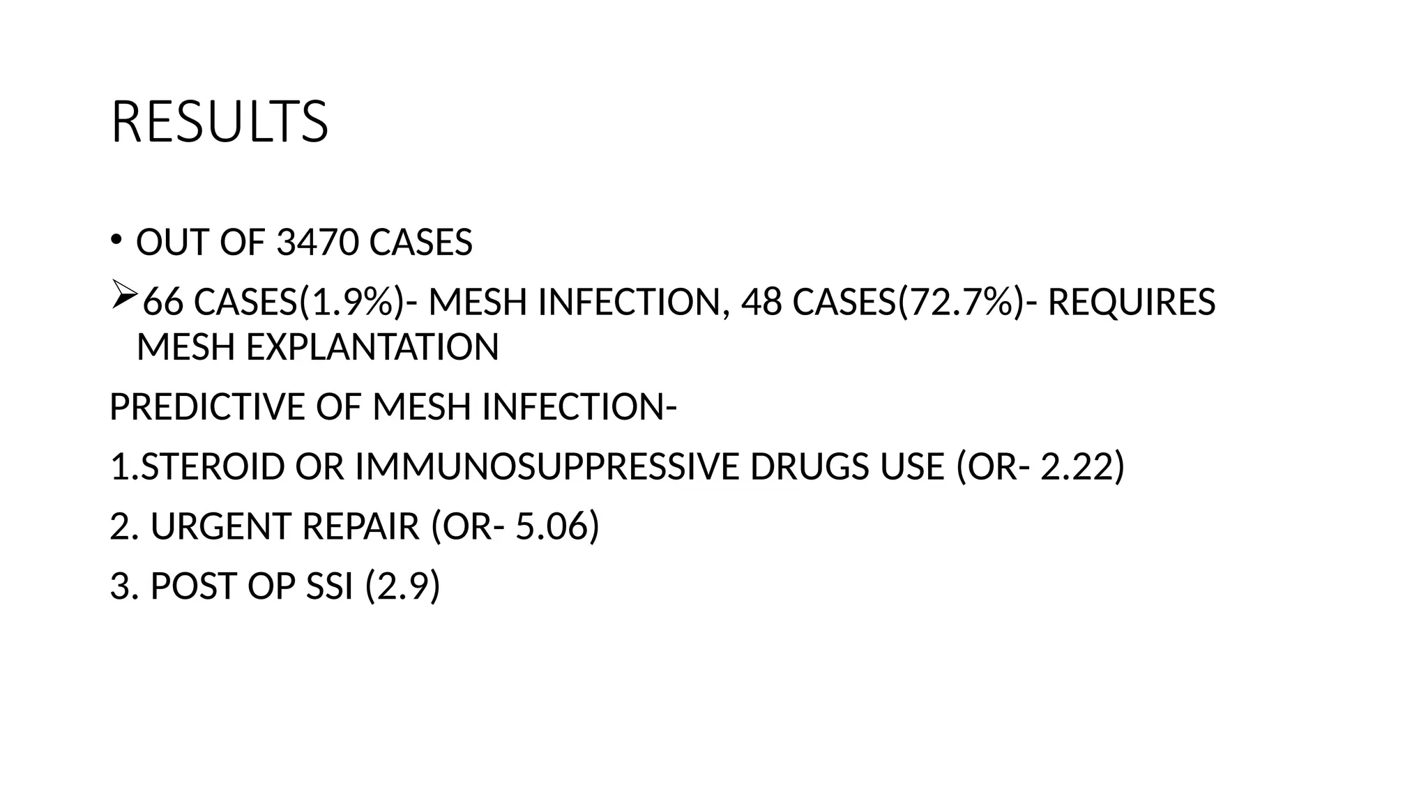Journal club discussion.pptx on mesh infection | PPTX