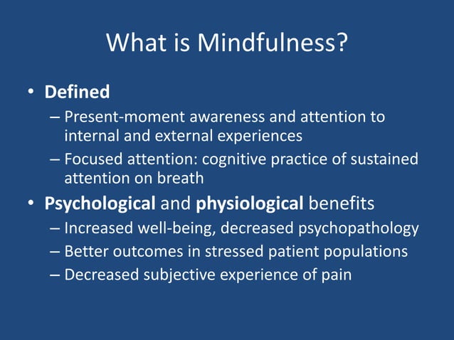Brain Mechanisms, Pain Modulation, & Mindfulness Meditation | PPTX