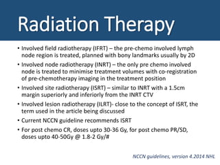 Limited stage DLBCL role of radiotherapy | PPTX