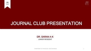Journal Club Presentation 1 | PPTX