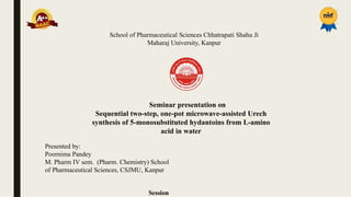 Microwave-Assisted One-Pot Synthesis of 5-Monosubstituted Hydantoins ...