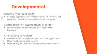 Gender differences in symptomatology of autism spectrum disorder | PPTX