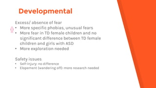 Gender differences in symptomatology of autism spectrum disorder | PPTX