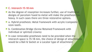 Journal club interarch distance attachments Prosthodontics | PPT