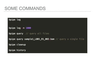 BPIPE: a bioinformatics pipeline framework | PPTX | Operating Systems | Computer Software and ...