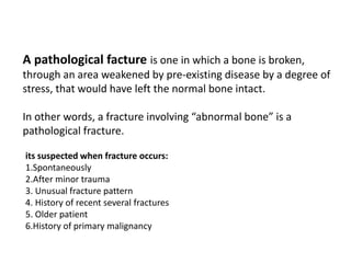 Pathologic Fractures due to metastasis and its management .pptx