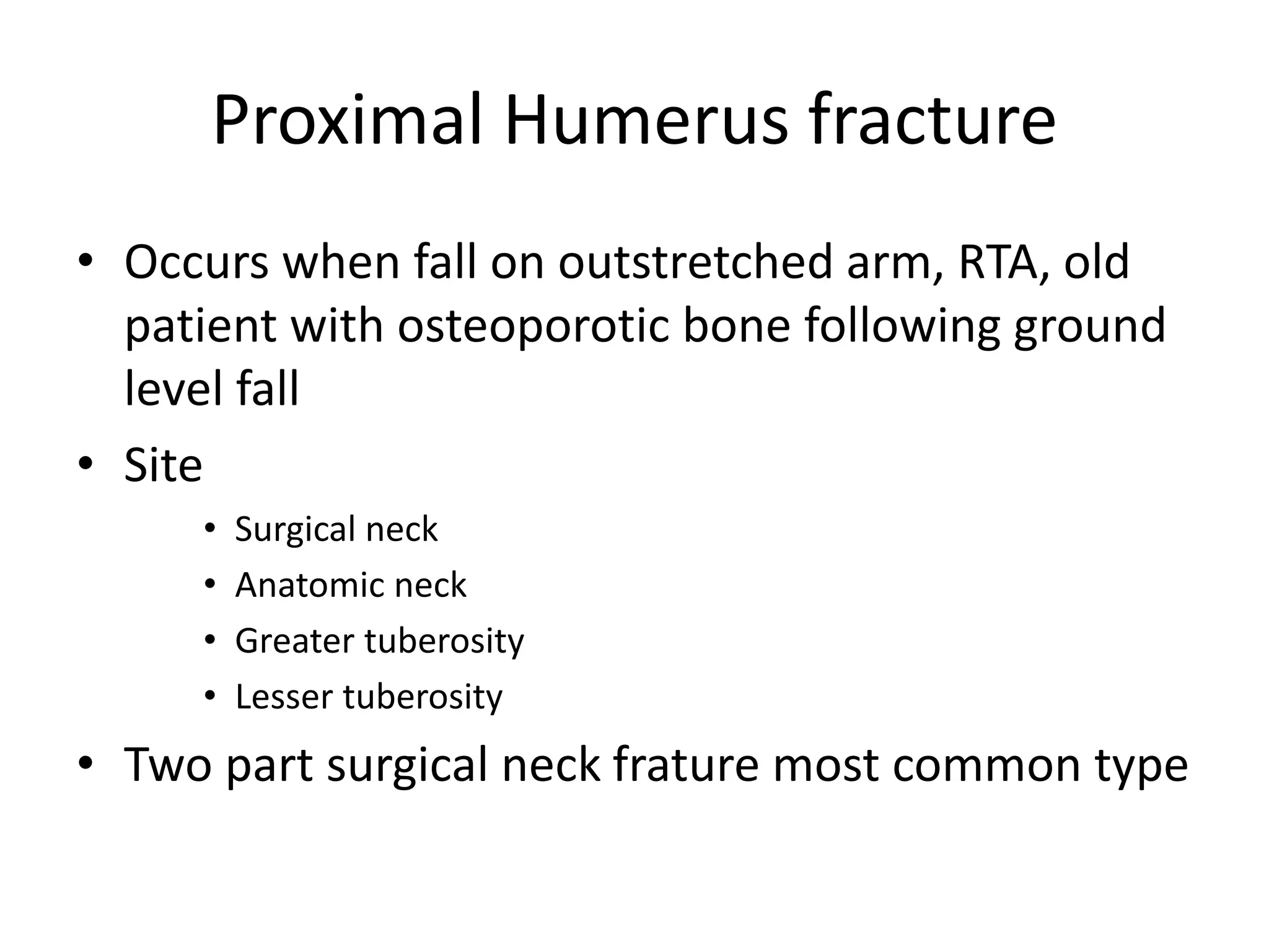 Journal Club on Proximal humerus fracture Non union after nonoperative ...