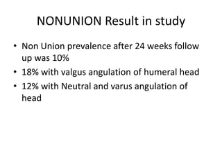 Journal Club on Proximal humerus fracture Non union after nonoperative ...
