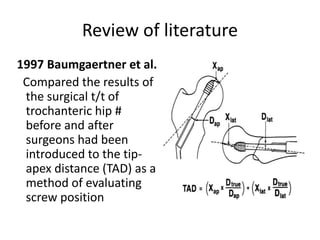 Journal Club on Unstable trochanteric fractures | PPTX