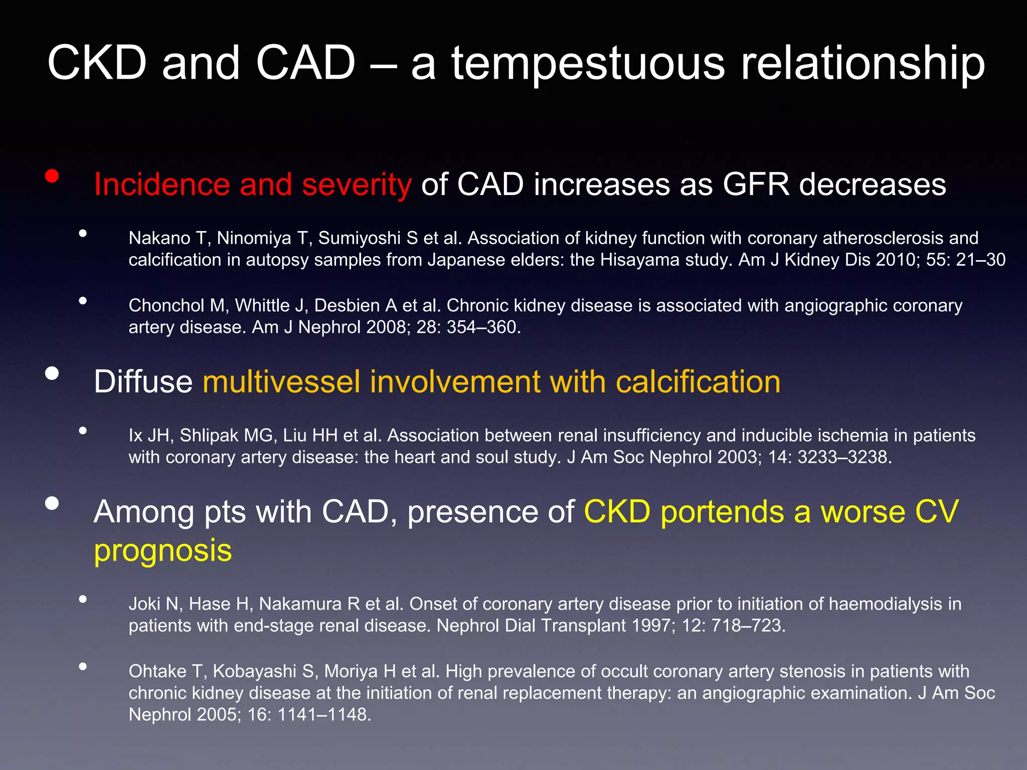 Angioplasty outcomes in chronic kidney disease - a literature review | PPTX