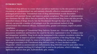 Formulation And Evaluation Of Transdermal Topical Gel Of Ibuprofen | PPTX