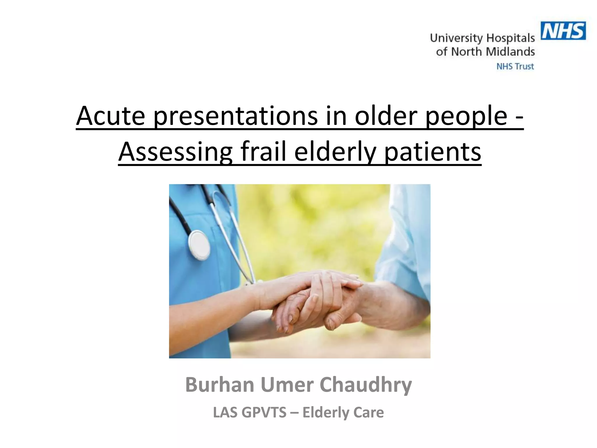 Elderly Care Presentation | PPTX