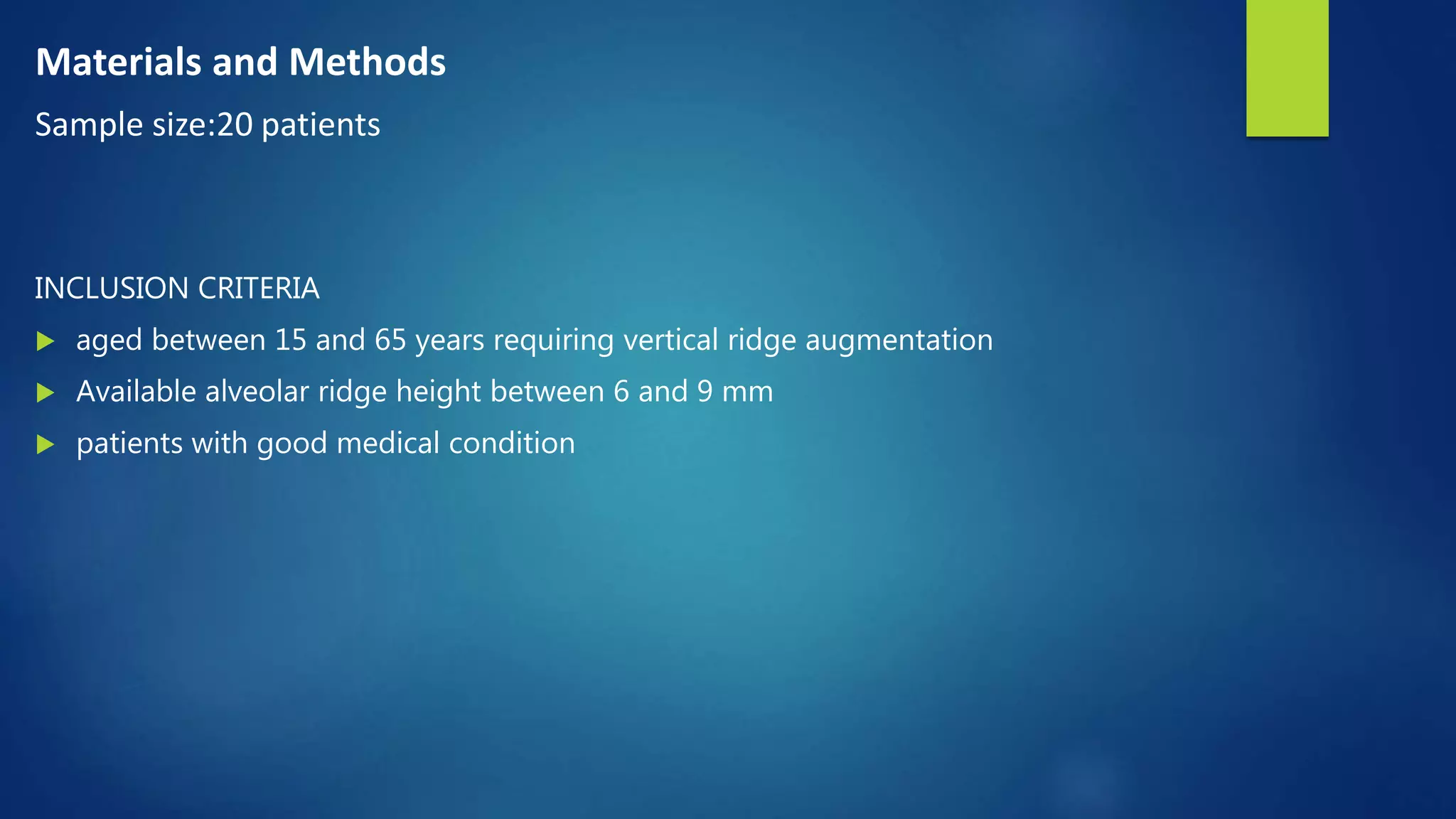 omfs journal club ppt on bone ridge augmentation | PPTX