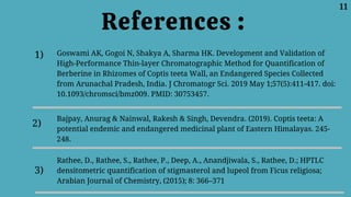 HPTLC ANALYSIS OF COPTIS TEETA | PDF