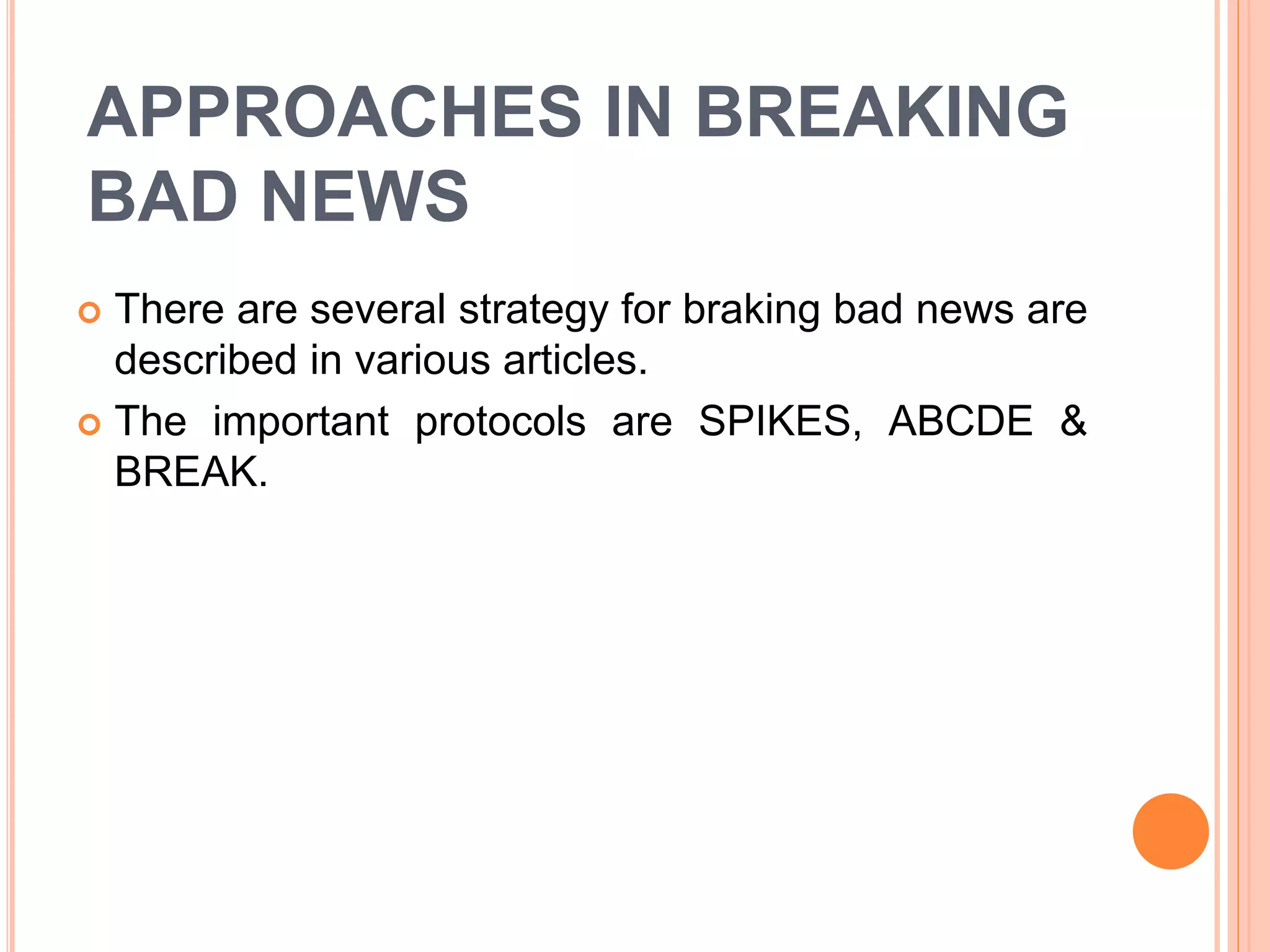 breaking bad news | PPTX