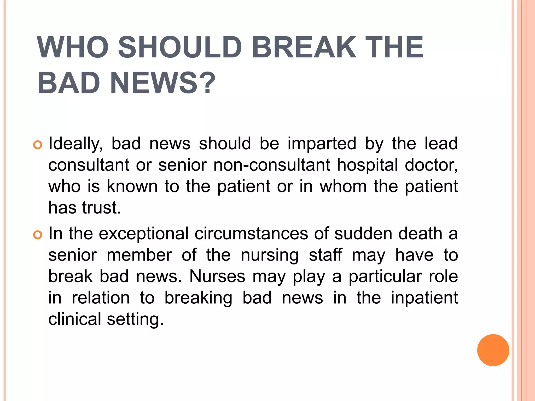 breaking bad news | PPTX