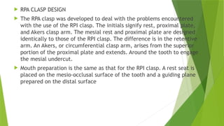 Journal club RPI RPA clasp in cast partial dentures.pptx