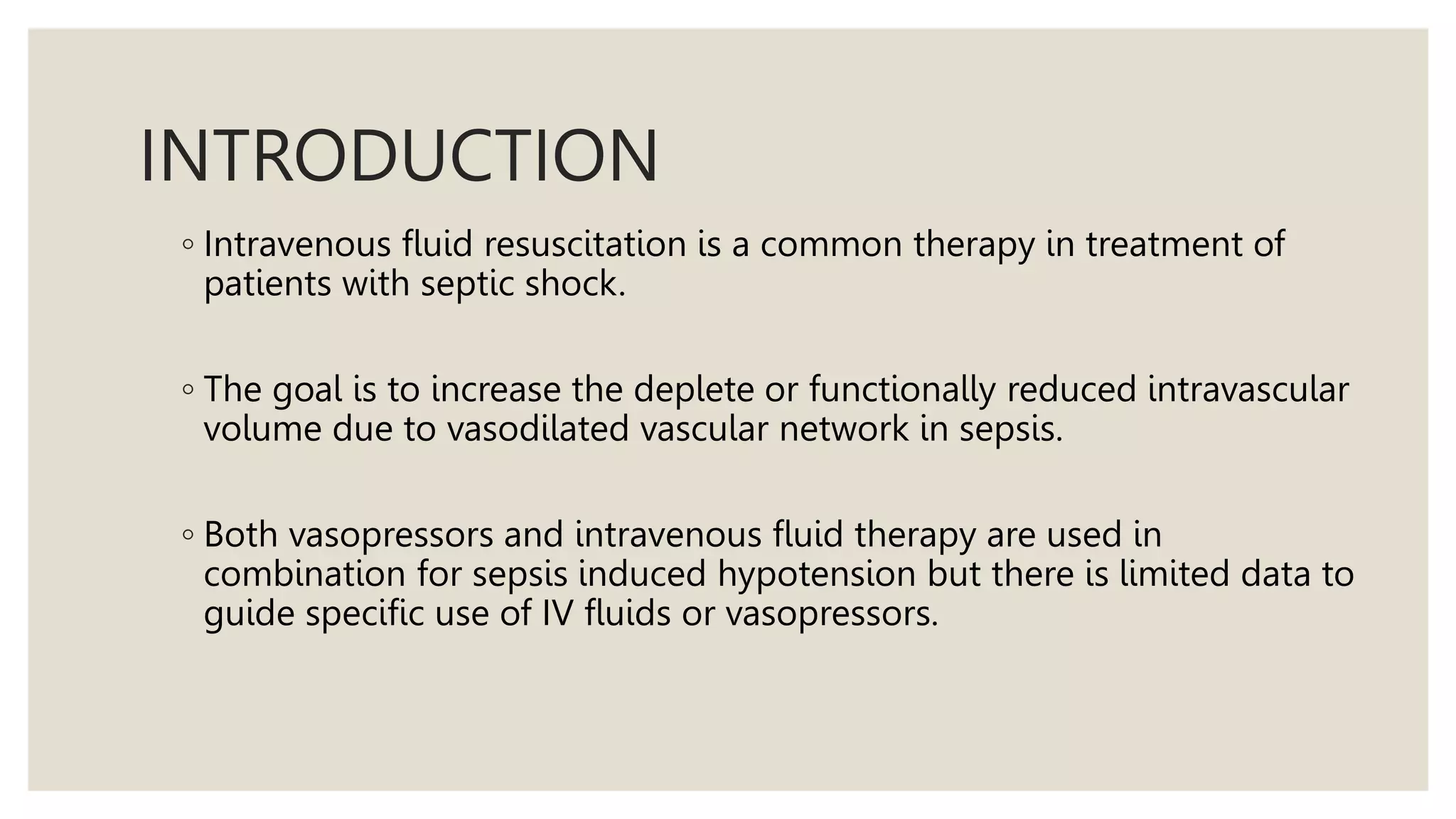 Journal club septic shock.pptx | First Aid | Injuries