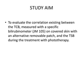 Bilirubin assesment JOURNAL CLUB TCB (1).pptx