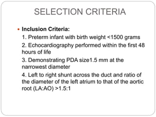 Enteral Paracetamol or Intravenous Indomethacin For Closure of PDA In ...