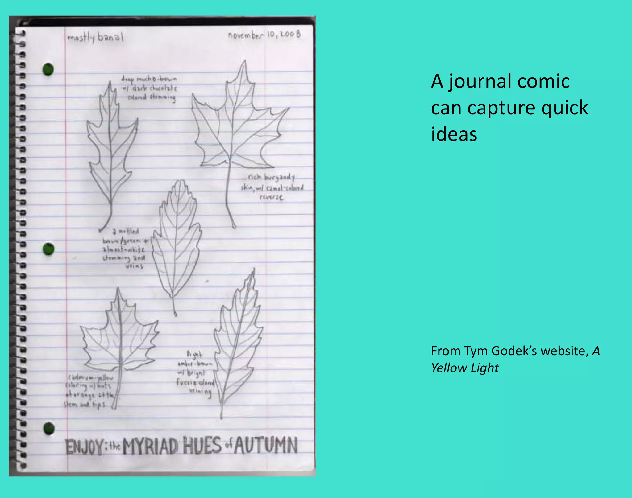 Making a Journal Comic | PPTX | Drawing and Sketching | Arts and Crafts