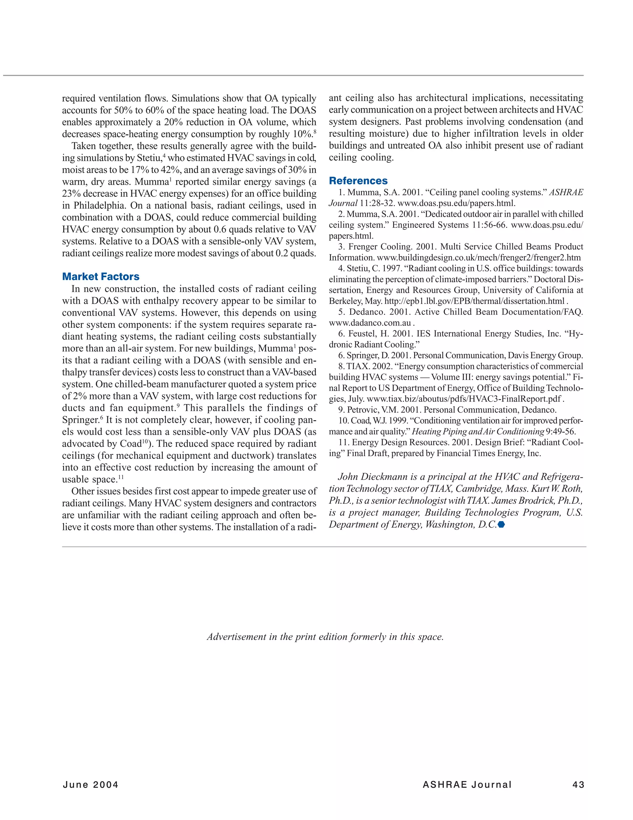 Radiant Ceiling Cooling | PDF