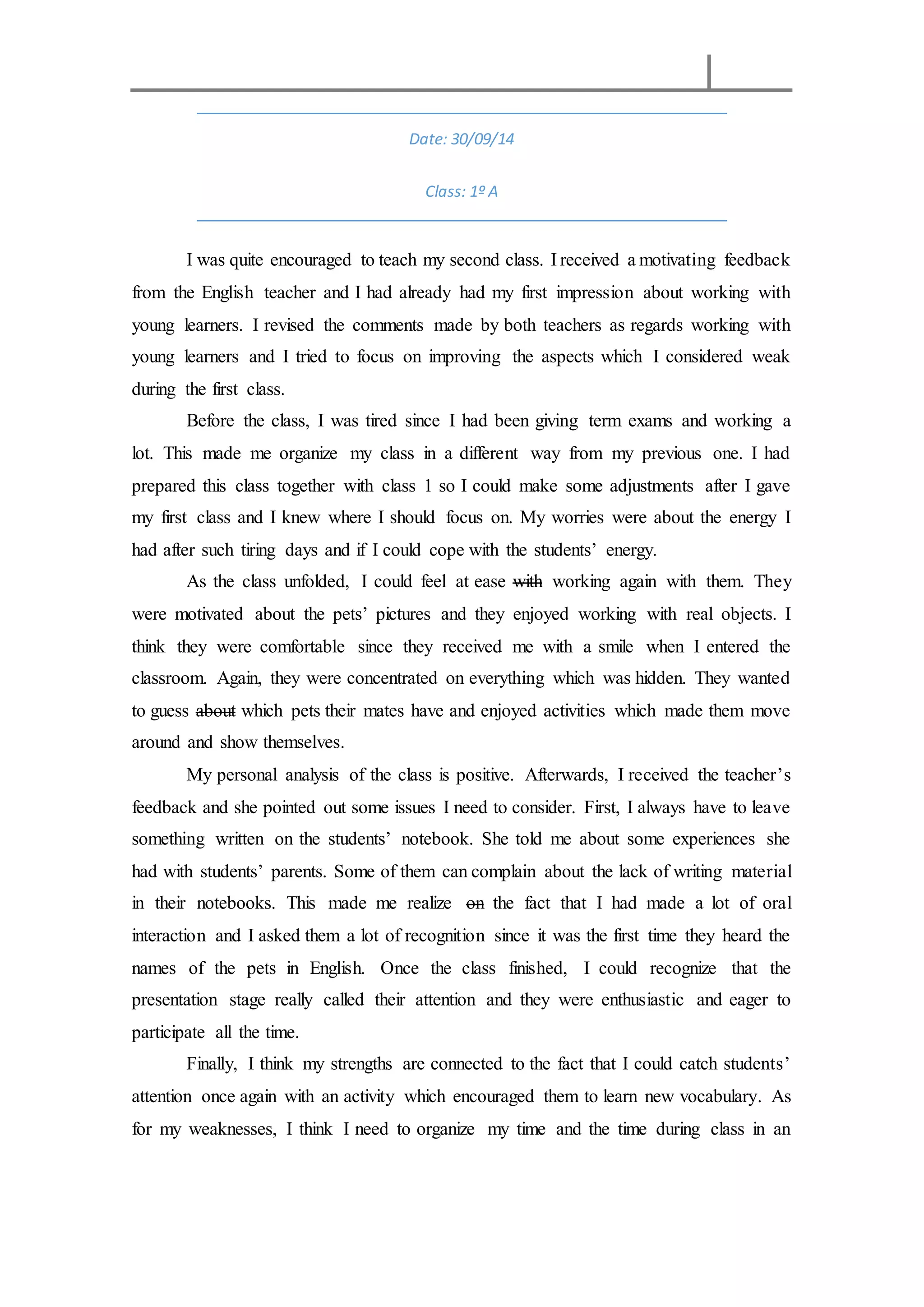 Journal entries Kindergarten Level | DOCX