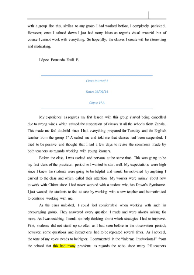 Journal entries Kindergarten Level | DOCX