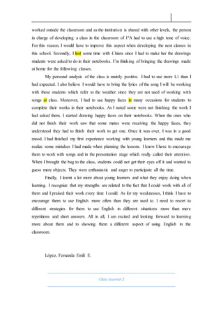 Journal entries Kindergarten Level | DOCX