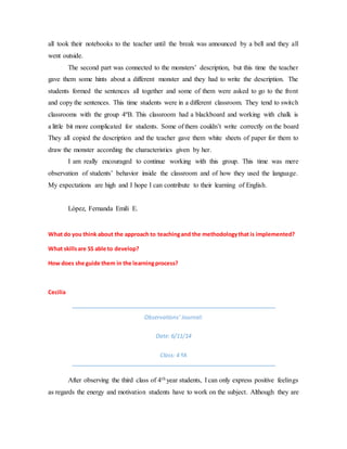 Journal entries Primary Level | DOCX