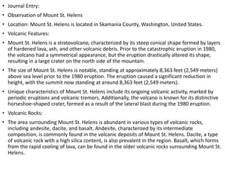 Journal Entry of volcanic eruption activity | PPTX | Environment | Science
