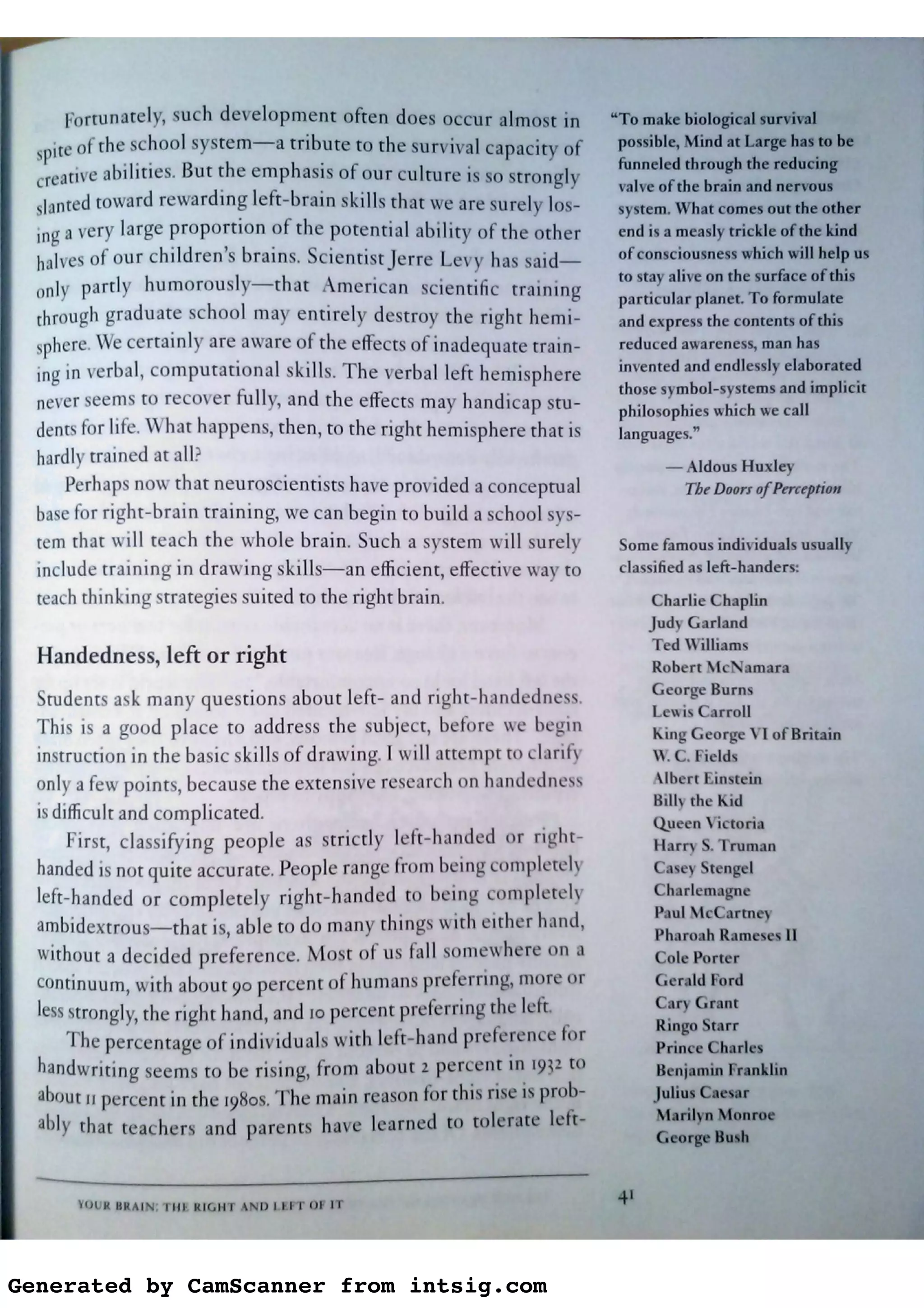 Journal Entry 1 Reading: Your Brain | PDF