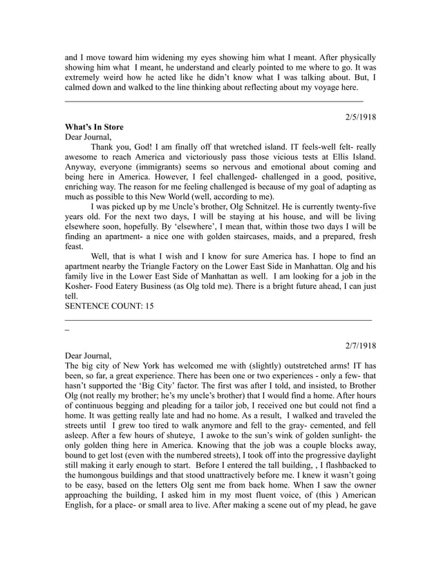 Journal Entry Immigration | PDF