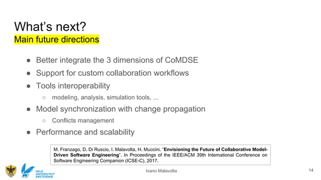 Collaborative Model Driven Software Engineering A Classification