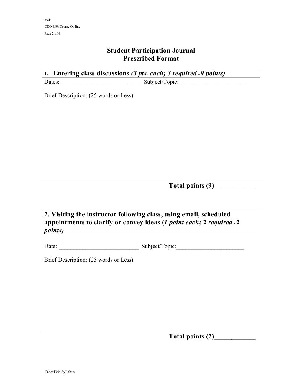 Journal Format Journal Format