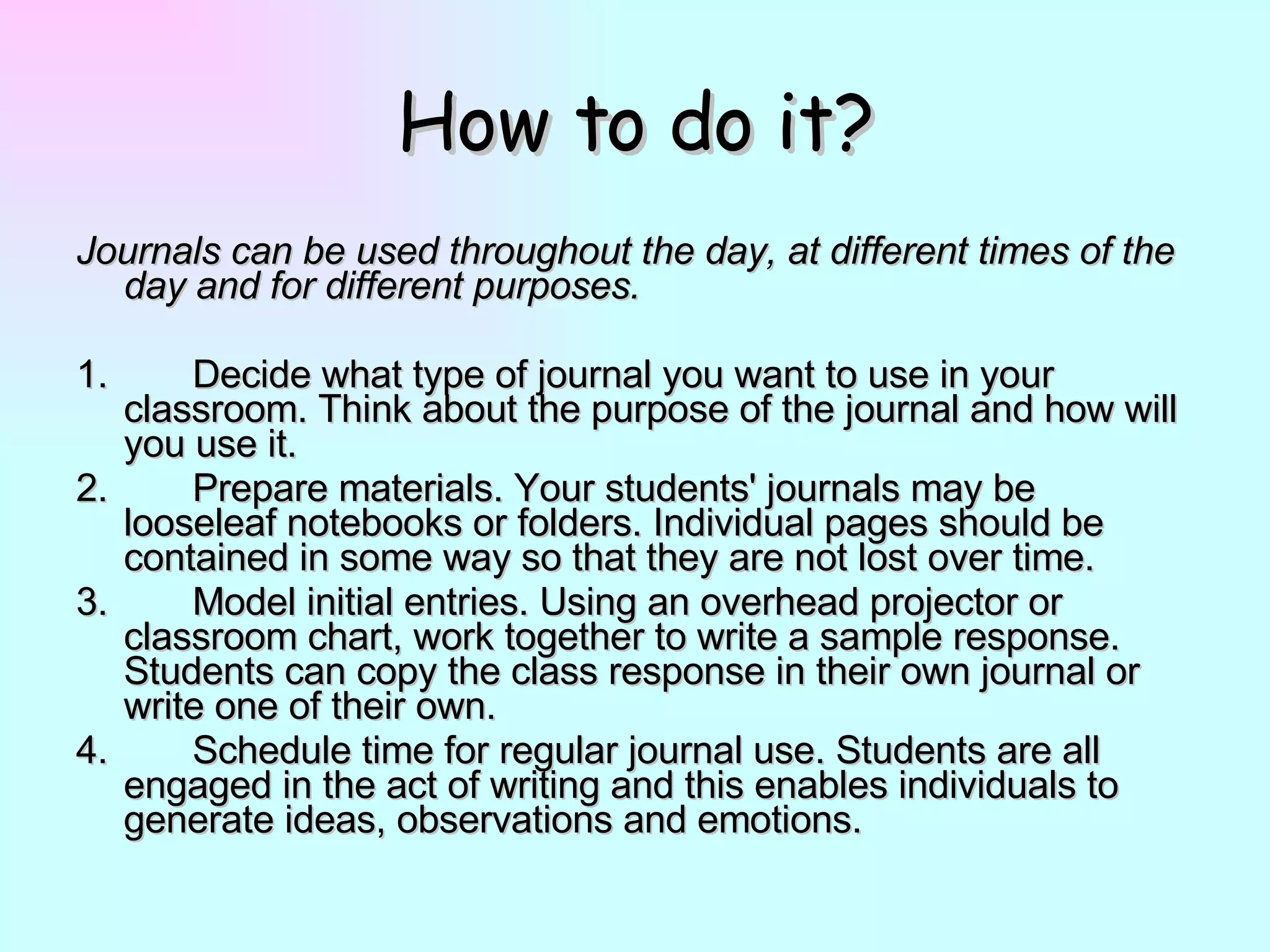 Journaling | PPT