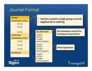 MongoDB Journaling and the Storage Enginer | PDF