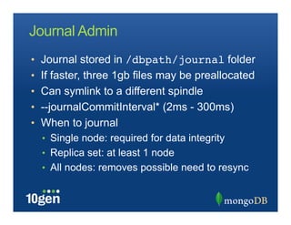 MongoDB Journaling and the Storage Enginer | PDF