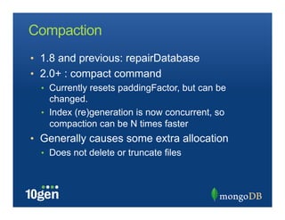 MongoDB Journaling and the Storage Enginer | PDF